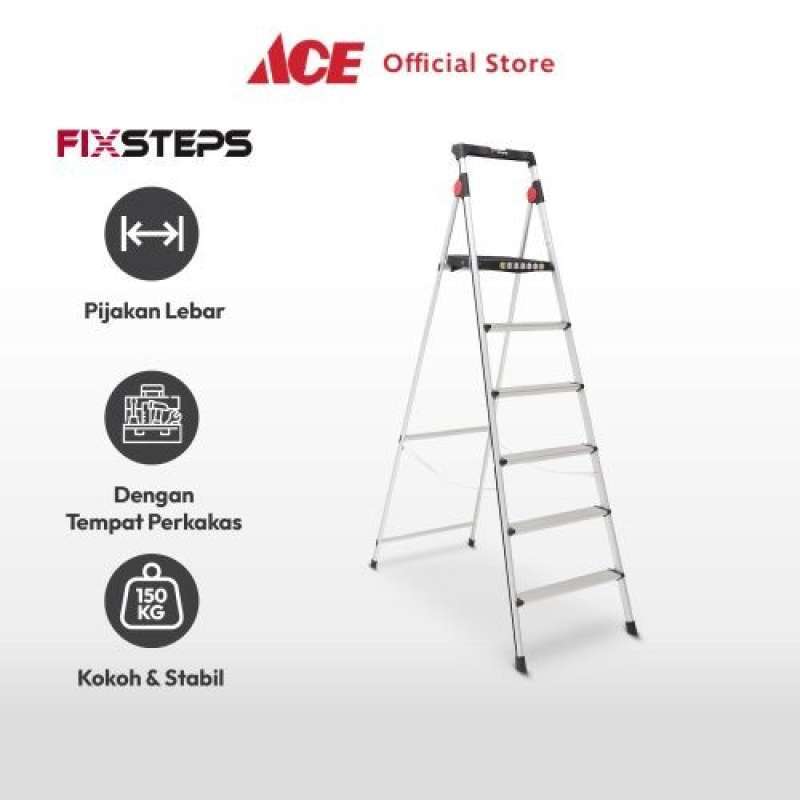 Promo Ace - Fixsteps Tangga Lipat Aluminium American Type 6 Step Diskon ...