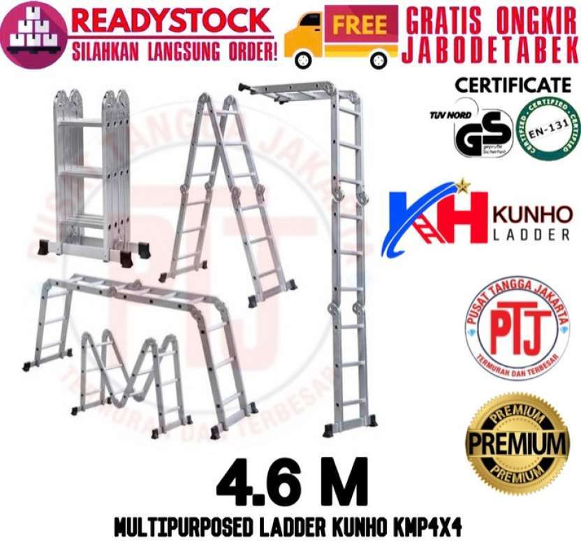 Promo Tangga Lipat Multifungsi Alumunium 4.7 Meter Kunho Bukan Denko ...