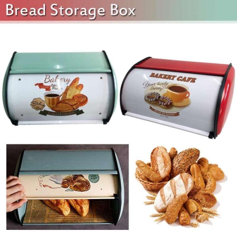 Promo Tempat Roti Bread Kue Vintage Storage Box Home Decor Industrial ...