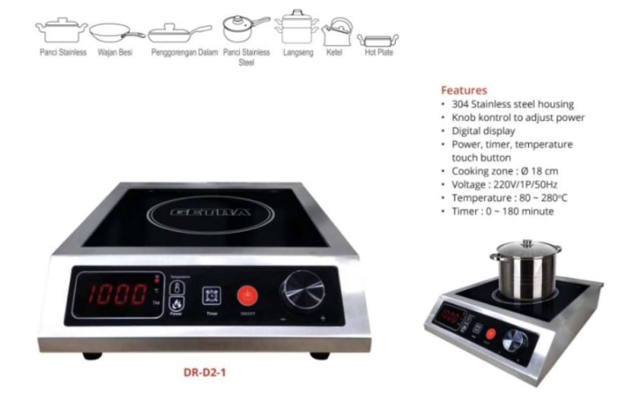 Promo Getra Dr-D2-1 Induction Cooker / Kompor Induksi Elektrik ...