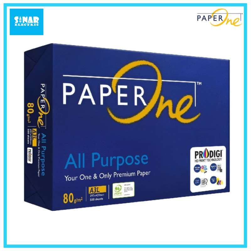 Promo Kertas HVS PaperOne Kertas A3 80gr All Purpose 1 Rim ( 500 Lembar ...
