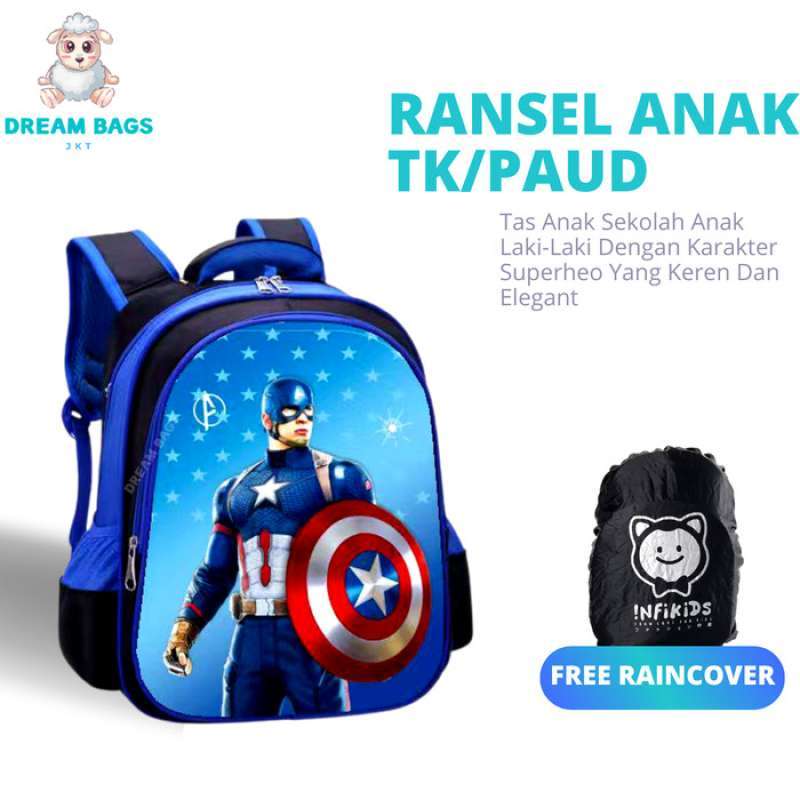 Jual Tas Ransel Anak Laki Laki PAUD TK Karakter Import Sekolah DREAM BAGS di Seller Supermart ...