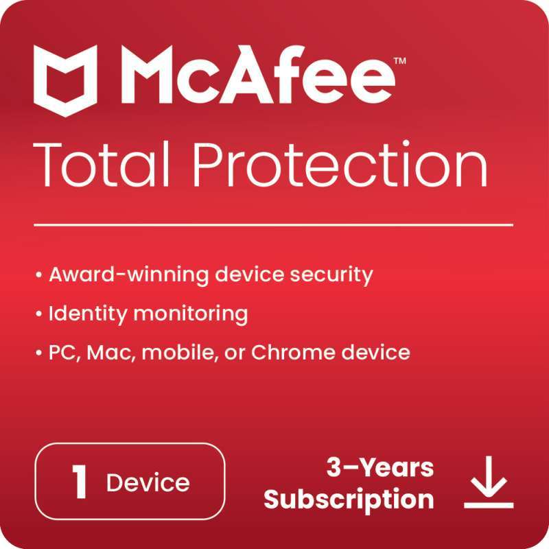 Promo Eksklusif McAfee Total Protection 1 Device For 3 Year - GEMOY ...