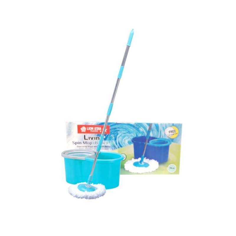 Promo New Lion Star Bm - 45 Alat Pel Set Livina Spin Mop - Biru Muda ...