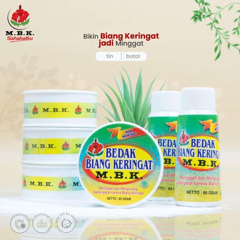 Promo MBK BK. Biang Keringat Hijau-Tin -kemasan Tin 60gr Diskon 10% di Seller MBK store - Duri ...