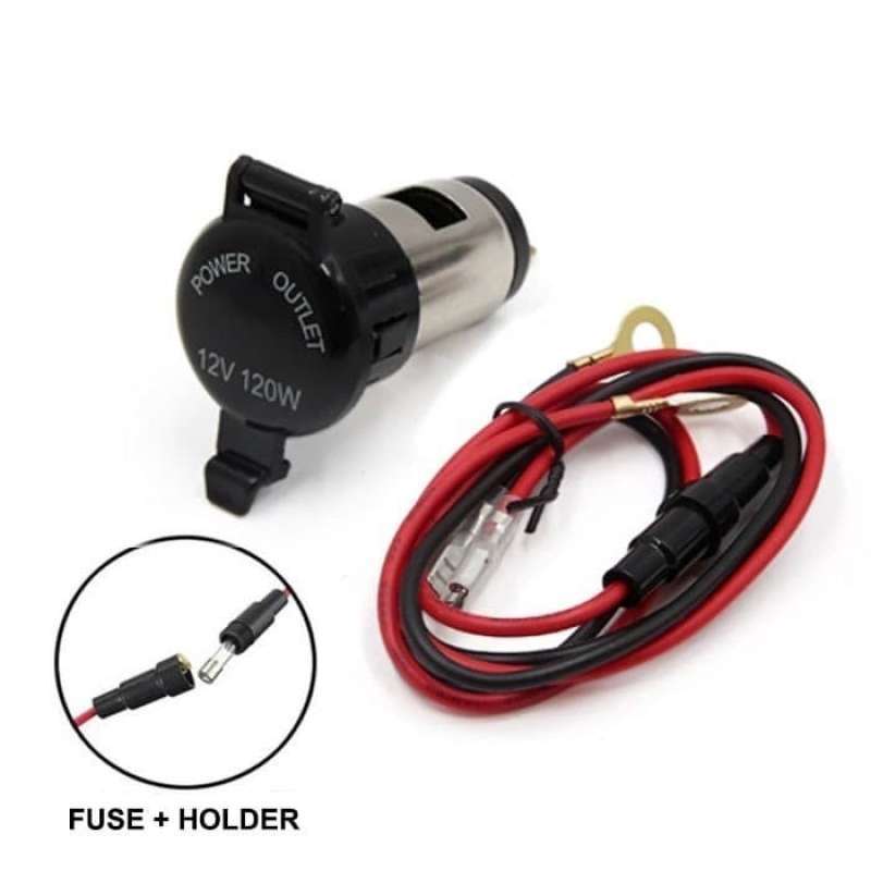 Promo CHARGER MOBIL DAN MOTOR SOCKET FULL SET PLUG OUTLET 12-24V ...