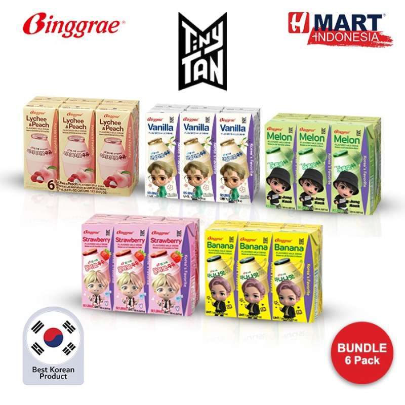 Promo Binggrae Banana Flavored Milk Drink - Bundle 6 Pack Diskon 33% di ...