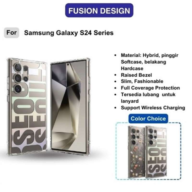 Promo Case Samsung Galaxy S24 Ultra Plus Ringke Fusion Design Casing
