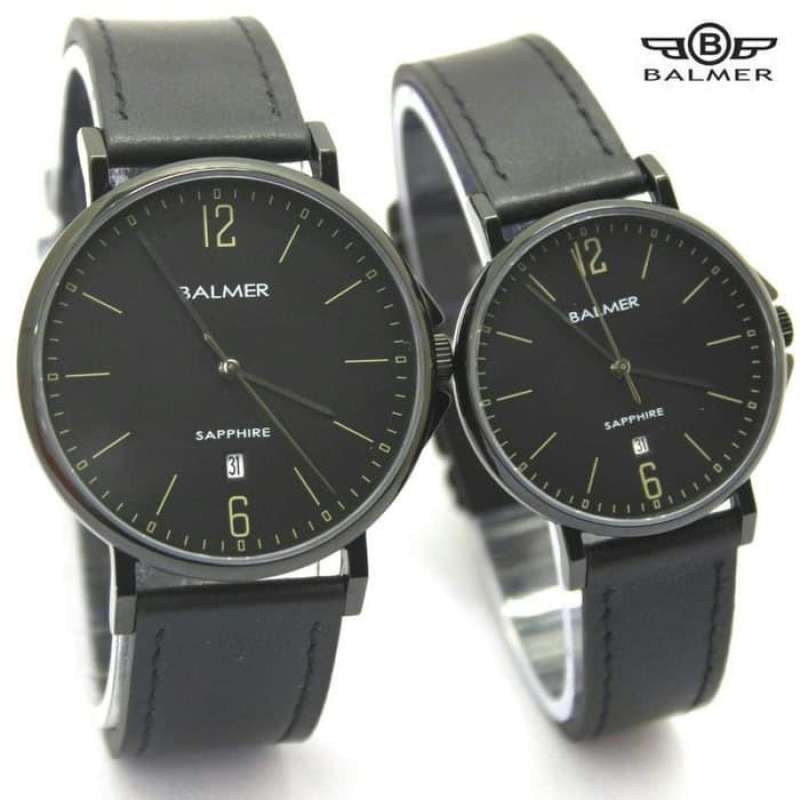 Jual Jam Tangan Balmer 8114 Couple Full Black Leather Harga Satuan ...