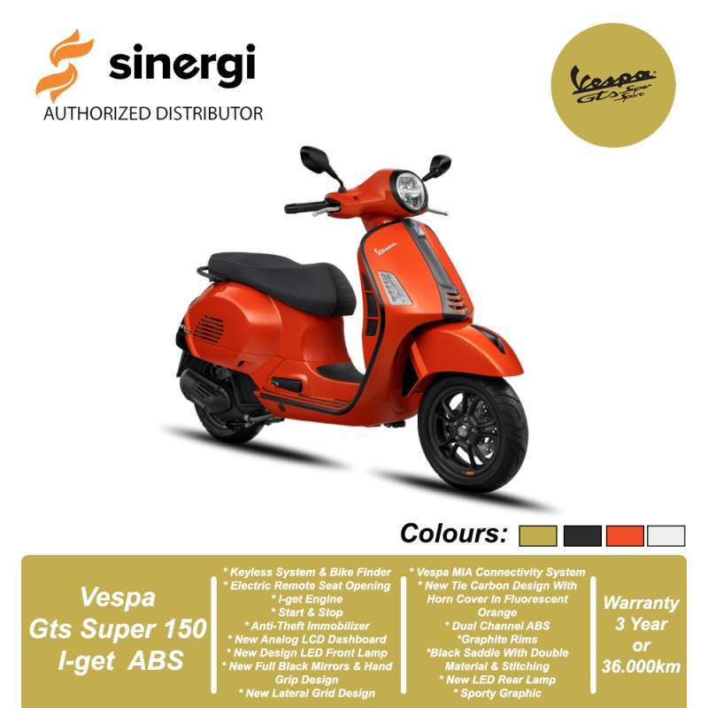 Jual New Vespa Gts SS 150 Iget ABS [On The Road] Sepeda Motor Vin 2024 ...
