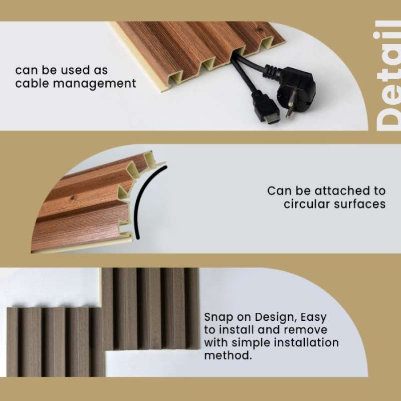 Promo SALE WPC 24MM 3 METER WALL PANEL DINDING KAYU - DEKOR DINDING 3D ...