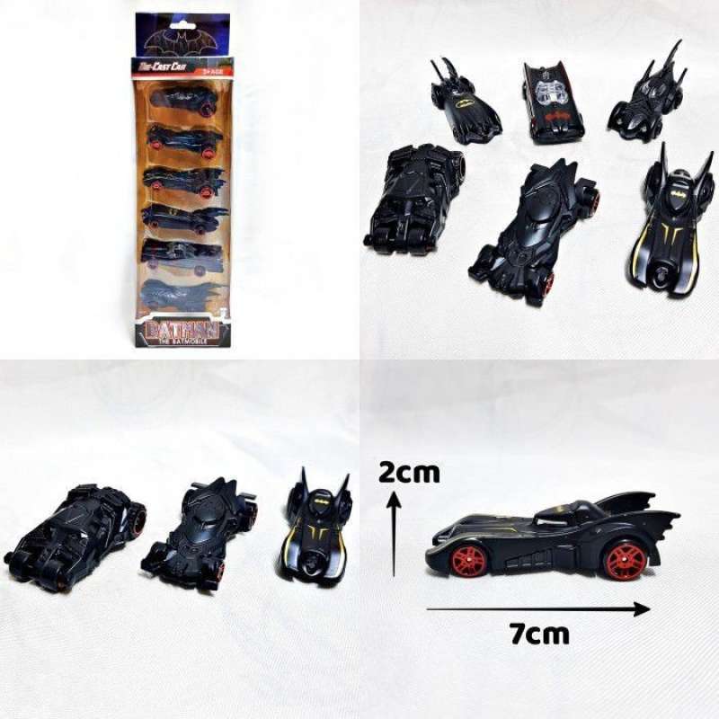Promo MAINAN ANAK THE BATMOBILE ISI 6 MOBIL BATMAN DIE CAST CAR SET ...