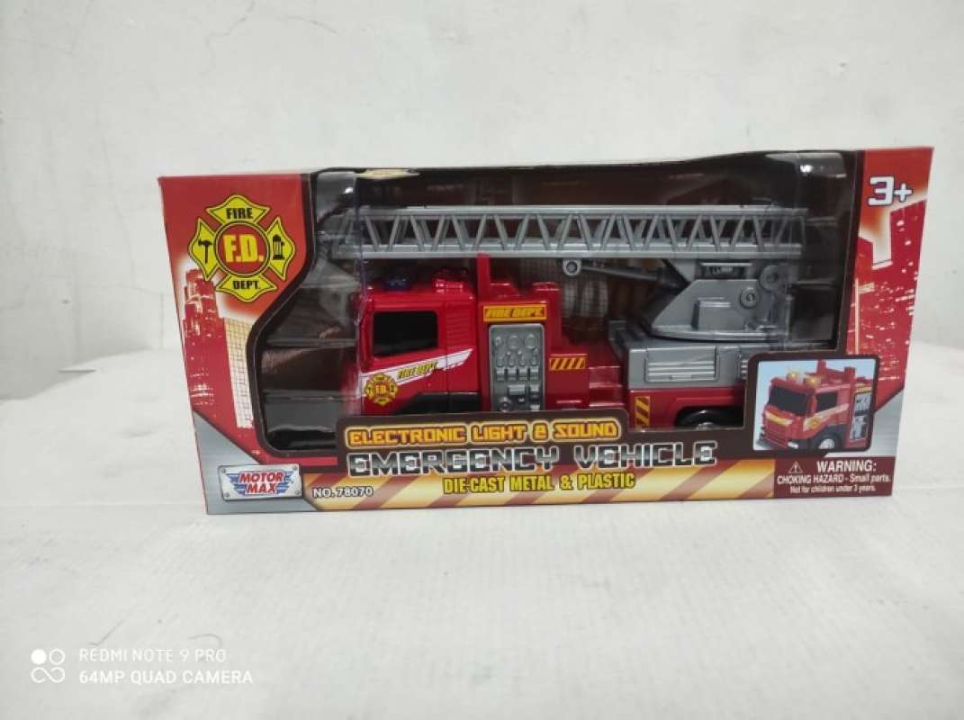Promo MAINAN REPLIKA MOTORMAX E.LIGHT & SOUND LADDER TRUCK 78071 ...