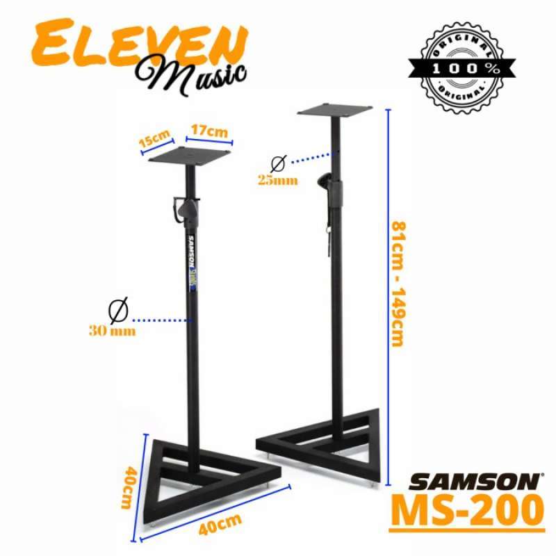 Promo SAMSON MS200 STUDIO MONITOR STANDS STAND SPEAKER MONITOR ...