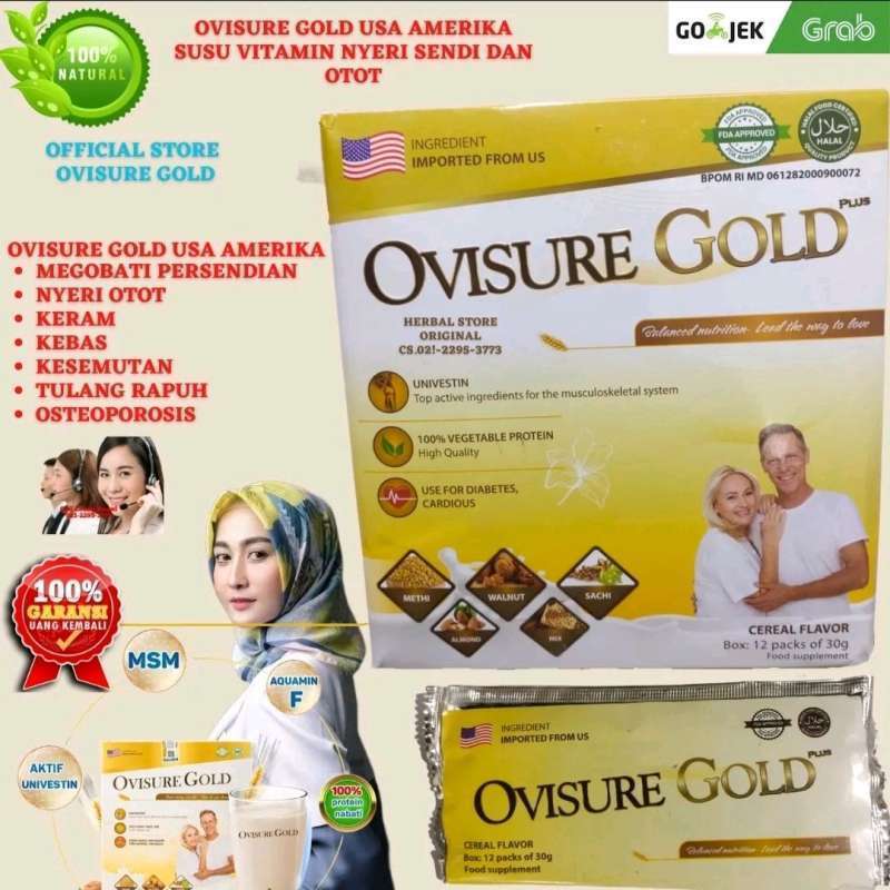Promo ORIGINAL SUSU OVISURE GOLD ORIGINAL 100% 1 BOX ISI 12 SACHET ...