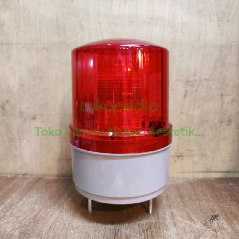 Promo lampu rotary led + sirine 4inch warning light + buzzer 220v/12v ...
