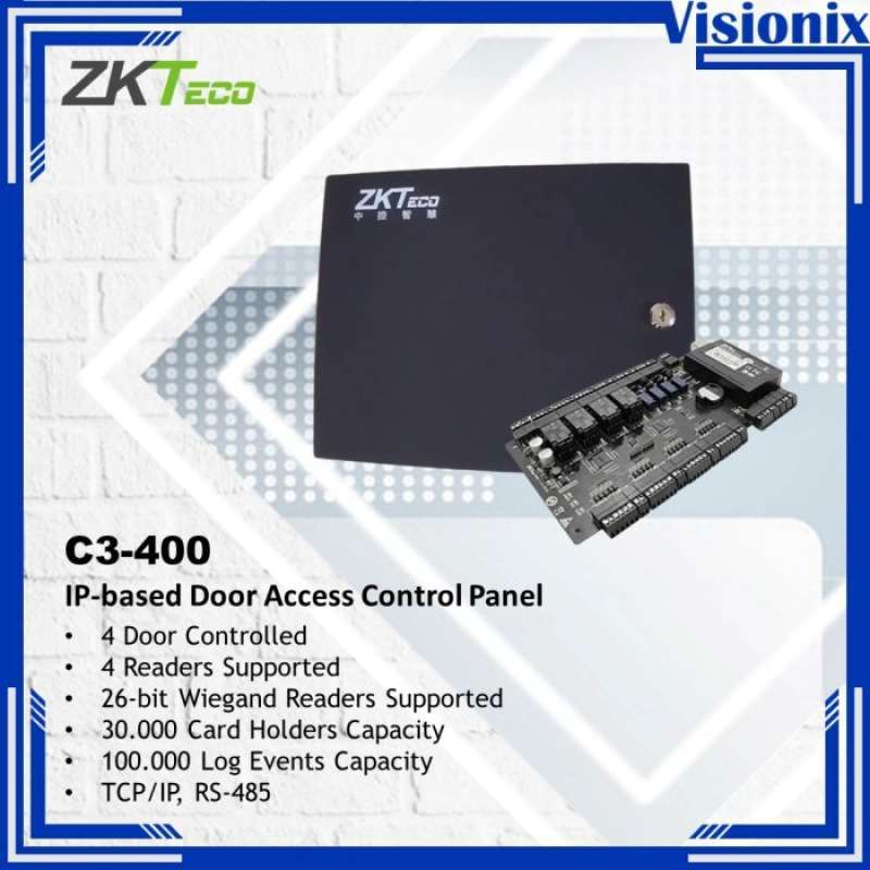 Promo ZKTECO C3-400 IP-BASED DOOR ACCESS CONTROL PANEL 4 DOOR ...