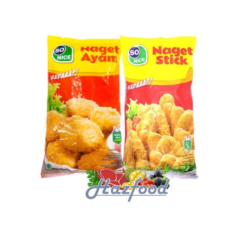 Jual So Nice Chicken Nugget Sedap | Naget Ayam Stick 1 Kg - Naget Stick ...
