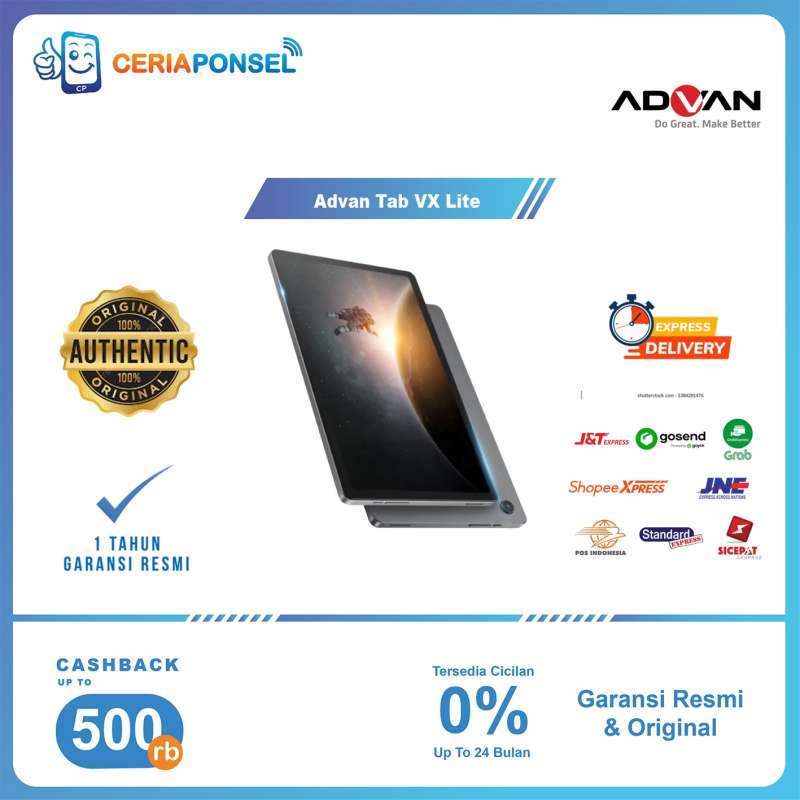 Promo ADVAN TAB VX LITE 10.4” Octa Core 2.0Ghz TABLET Dual SIM Card 4G ...