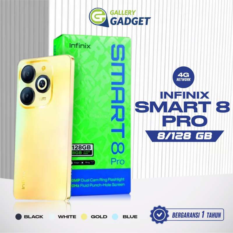Promo Infinix Smart 8 Pro 8/128 GB 8GB 128GB Garansi Resmi Smartphone Android Termurah Diskon 7% ...