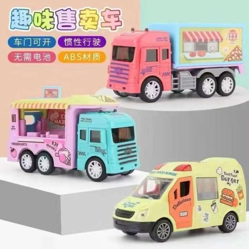 Jual Mainan Mobil Booth Toko Es Krim Model Pintu Bisa Dibuka Dan Jalan ...