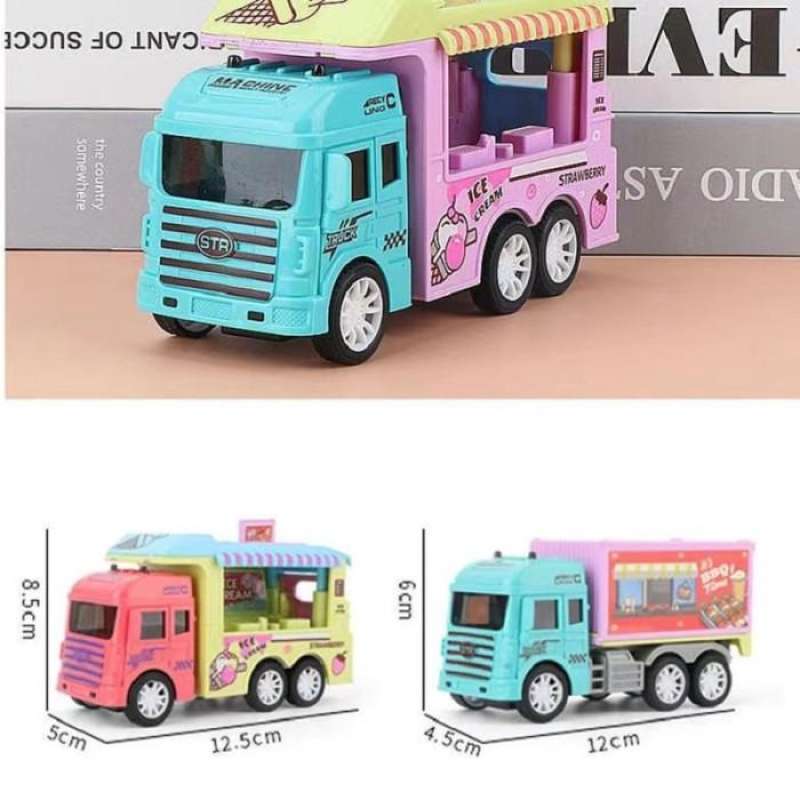 Jual Mainan Mobil Booth Toko Es Krim Model Pintu Bisa Dibuka Dan Jalan ...