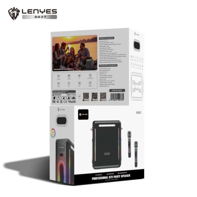 Promo Lenyes S837 Speaker Bluetooth Karaoke With Mic Wireless RGB LED Diskon 41% di Seller ...
