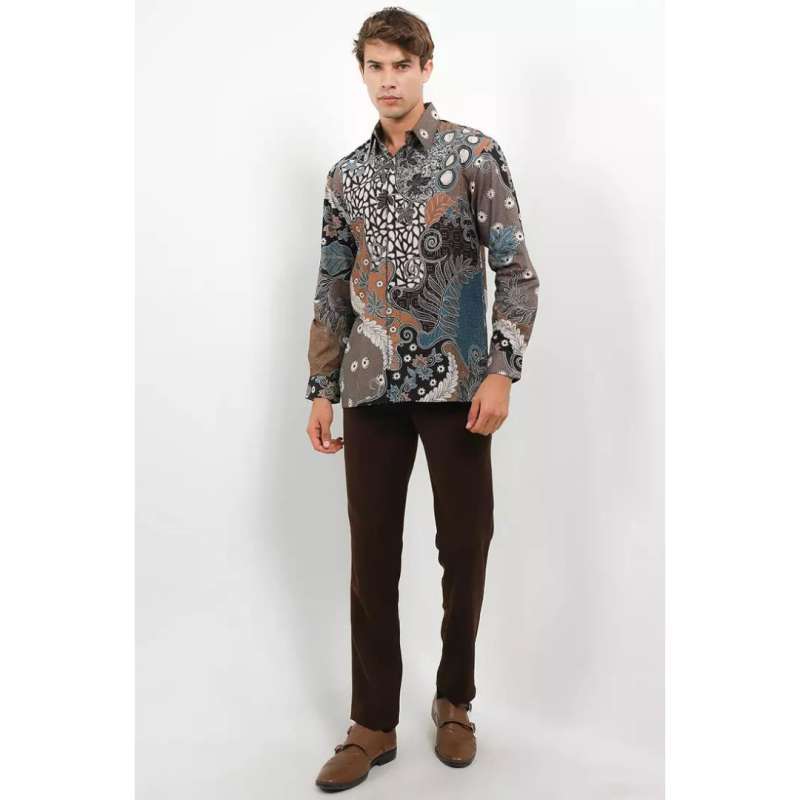 Promo Krisna Batik Marvin Kemeja Katun Lengan Panjang - M Diskon 50% Di ...