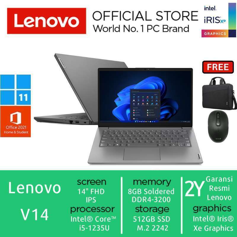 Jual Lenovo V14 G3 Apid Notebook [core I5 1235u/8gb/512gb Ssd/14fhd Ips ...