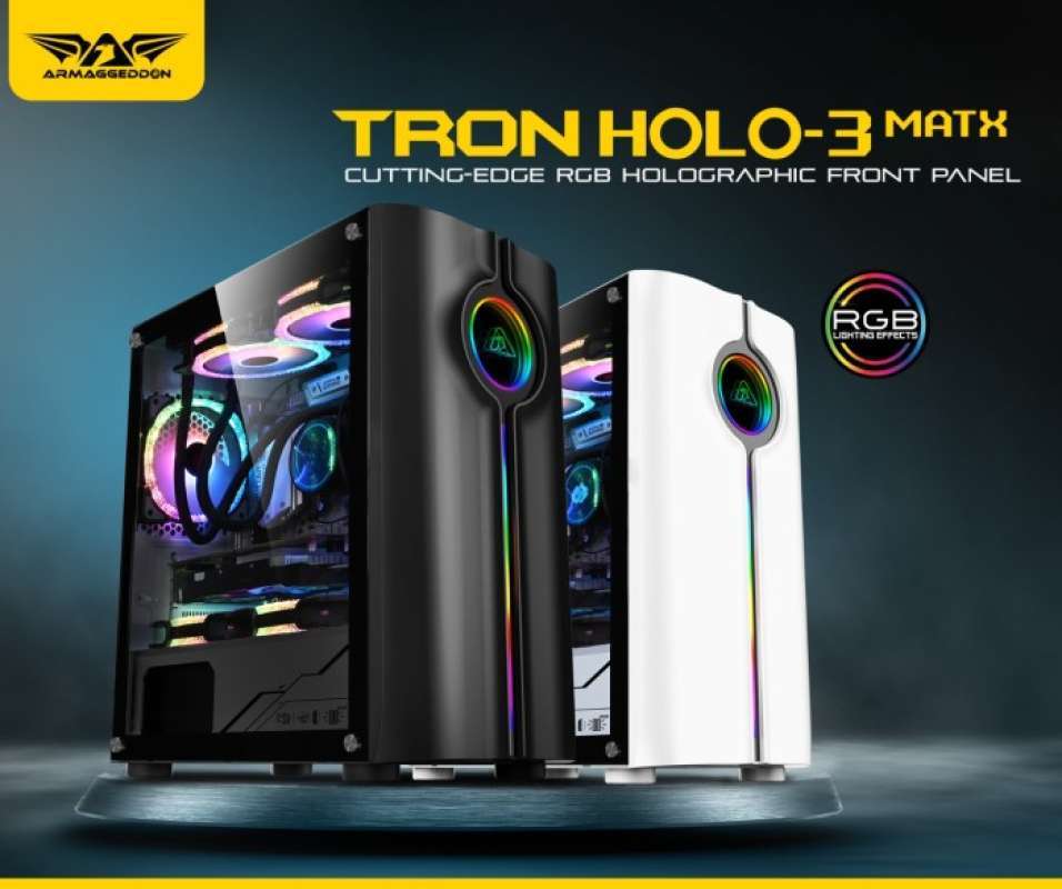 Promo Armaggeddon Tron Holo 3 RGB Matx Case Casing PC Gaming Diskon 9% ...