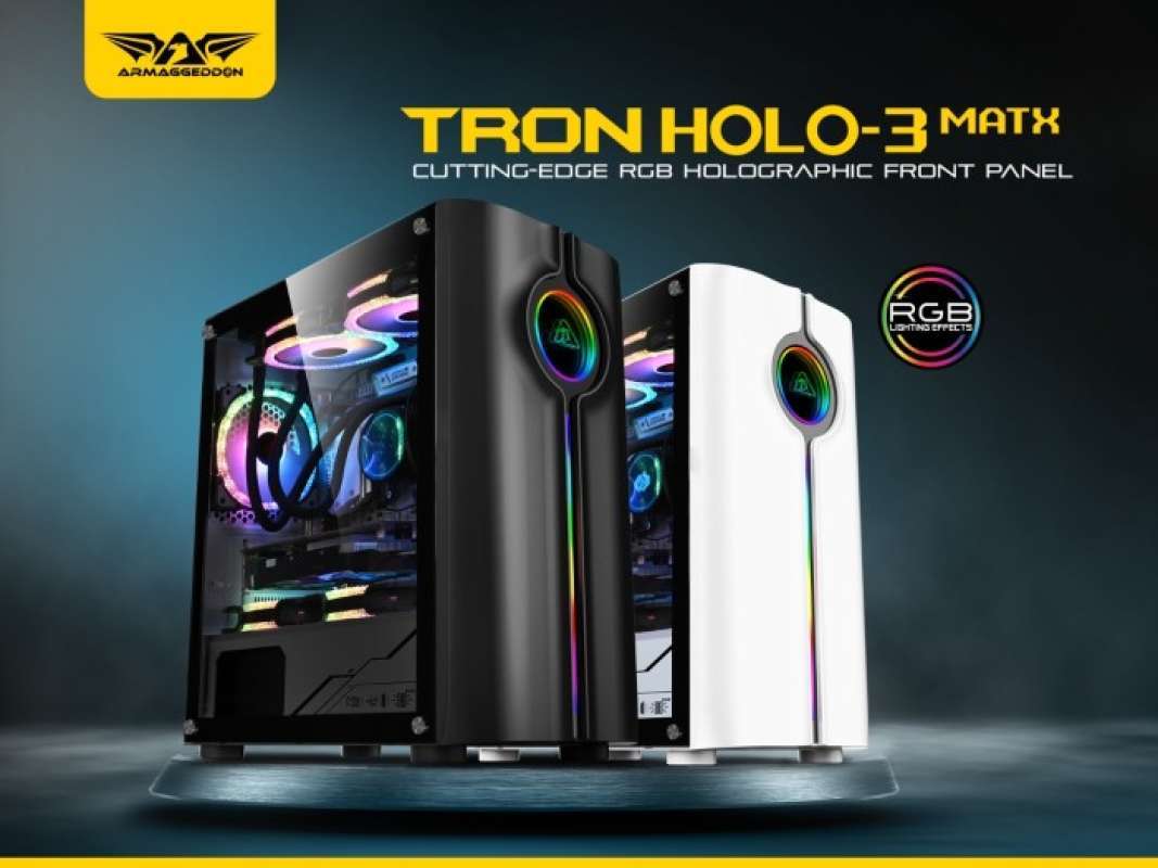Promo Armaggeddon Tron Holo 3 RGB Matx Case Casing PC Gaming Diskon 9% ...