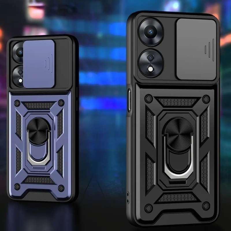 Jual Casing Oppo A38 4G Case Ring Slide Lens Armor di Seller UNBOXING ...