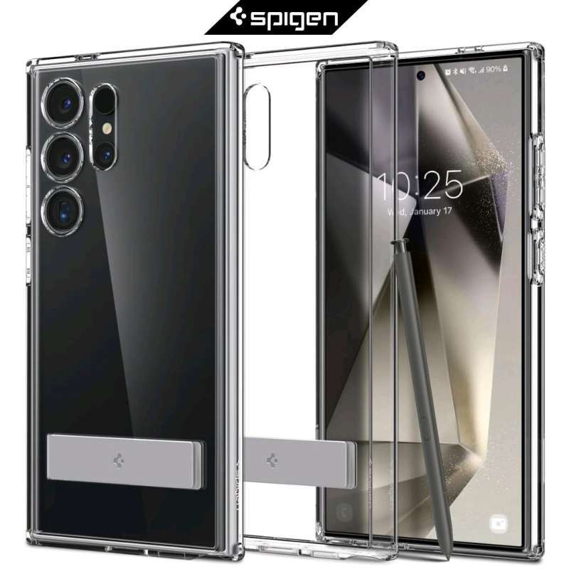 Jual Case Samsung Galaxy S24 Ultra 5G Spigen Hybrid S Clear Stand Holder Casing di Seller ...