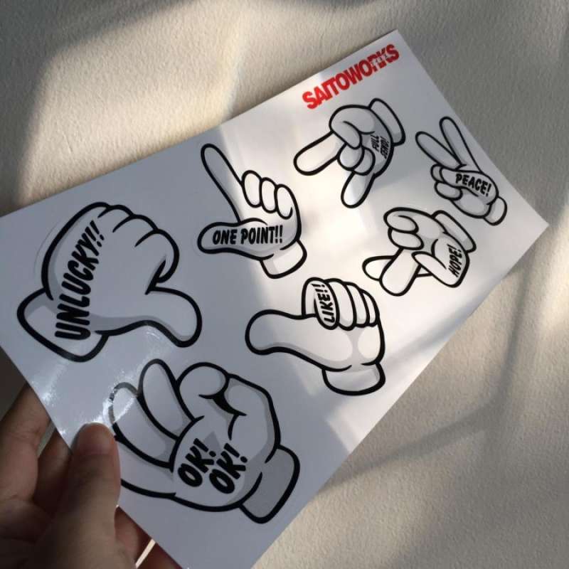 Promo Sticker Mobil JDM HAND SIGN SAITO Set Diskon 9% di Seller NATAKA ...