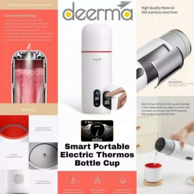 Promo DEERMA SMART PORTABLE ELECTRIC THERMOS BOTTLE CUP-DR035 Diskon 50 ...