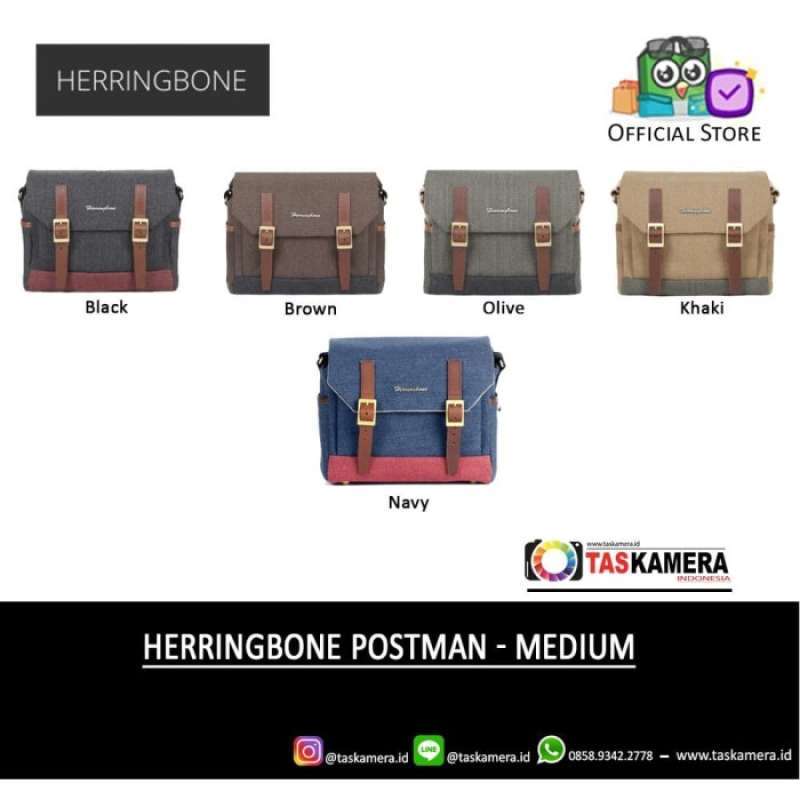 Promo New Tas Kamera Herringbone Postman Medium - Taskameraid Terbaru Diskon 5% Di Seller ...