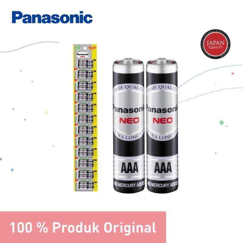 Promo Panasonic Baterai AAA Manganese Neo Hitam 24pc Battery A3 Diskon ...