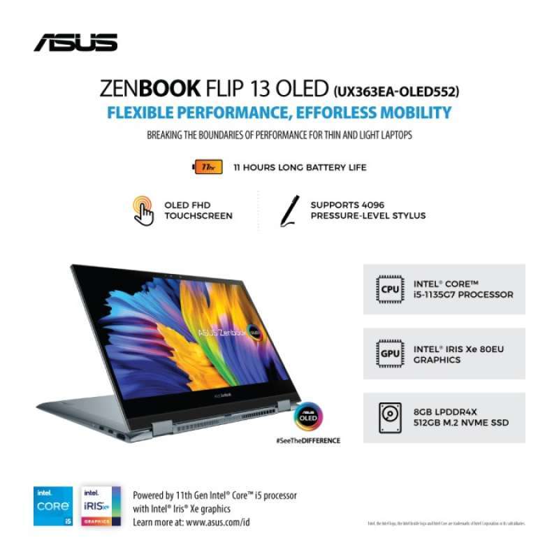 Promo Asus Zenbook Flip 13 Ux363ea-oled552 - Pine Grey Diskon 4% Di ...