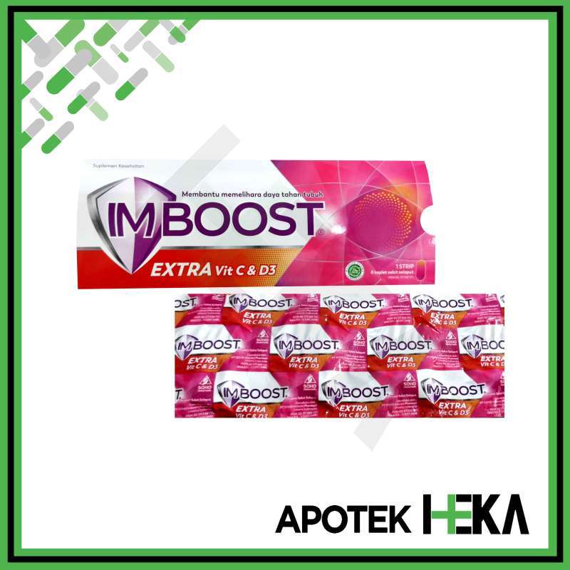 Jual Imboost Extra Vitamin C & D3 Strip isi 8 Tablet - Suplemen Daya ...