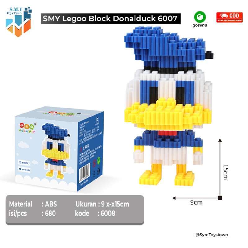 Promo SMY Nano Blocks DONALD DAISY DESY DUCK 3D Model, Mainan Blok ...