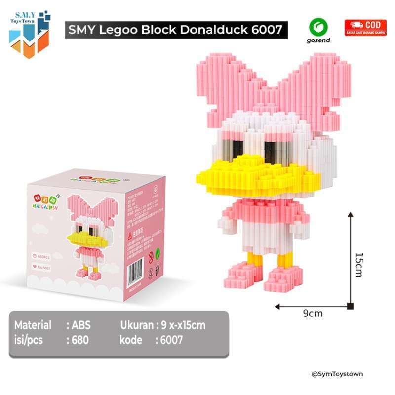 Promo SMY Nano Blocks DONALD DAISY DESY DUCK 3D Model, Mainan Blok ...