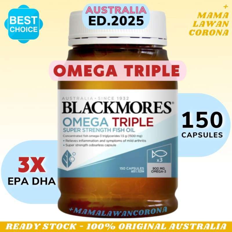 Promo Blackmores Omega 3 Triple Concentrated Fish Oil 150 Kapsul ...