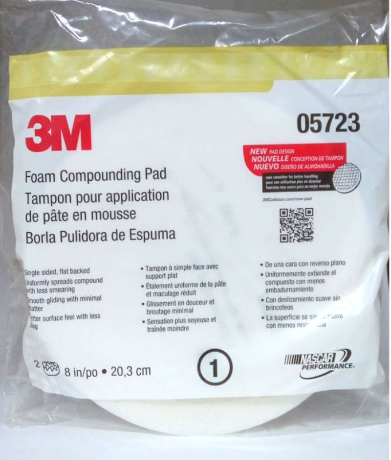 Promo 3M Foam Compounding Pad 5723 - Busa Compound Putih Poles Mobil ...