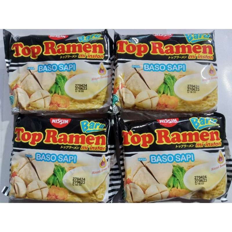 Jual Mie Top Ramen Rasa Baso Sapi 56gr dari Produk Nissin di Seller ...