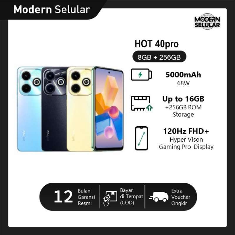 Jual Infinix Hot 40 Pro 8/256GB - Up to 16GB Extended RAM - Helio G99 ...