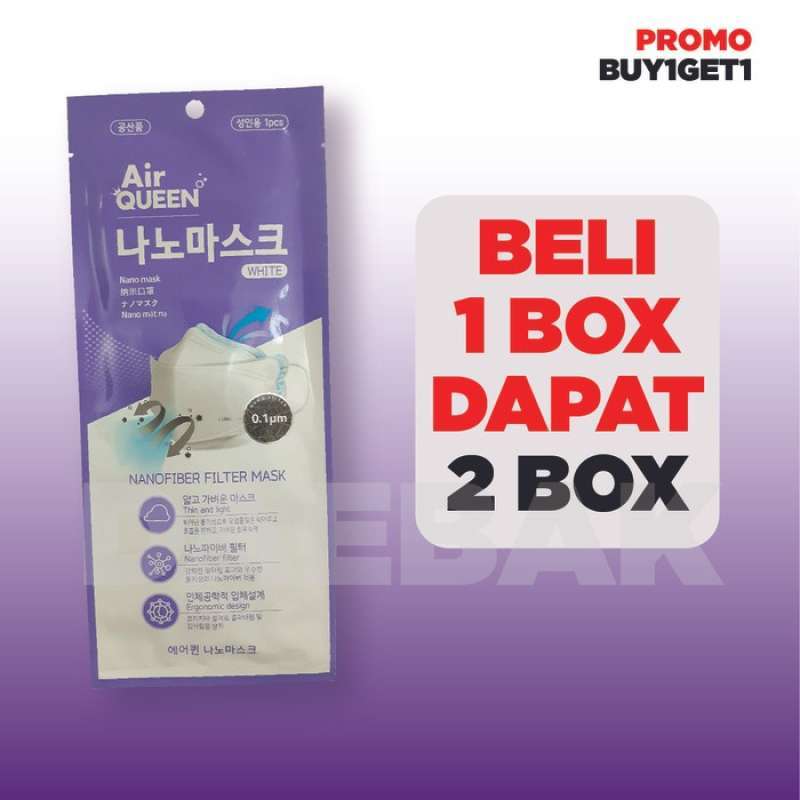 Promo Air Queen Nano Mask ( 100% Made In Korea) (1 Box = 10 Pcs) Diskon 23% Di Seller Tummy ...