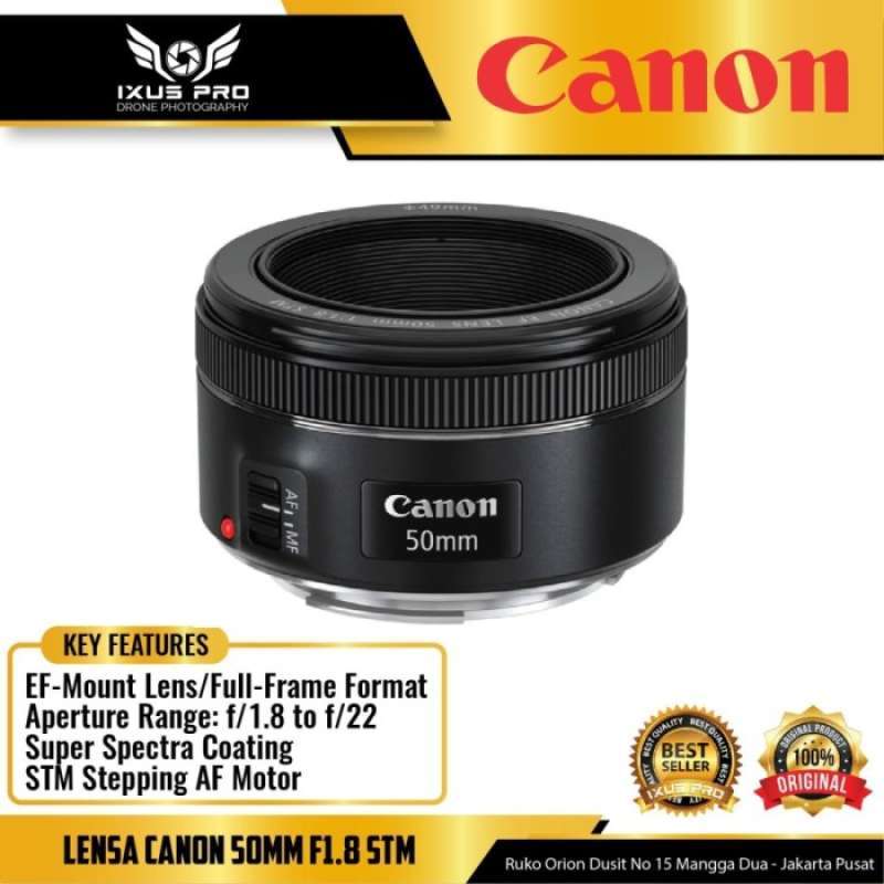 Promo New Lensa 50Mm F1.8 Stm / Lensa Ef 50Mm F/1.8 Stm Terbaru Diskon ...