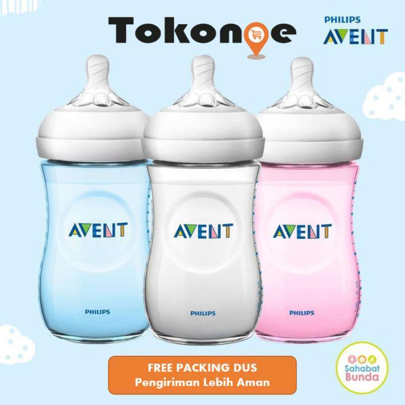 Promo Philips AVENT Natural bottle botol susu 260ml SCF693 Single Box Satuan - Merah Muda ...
