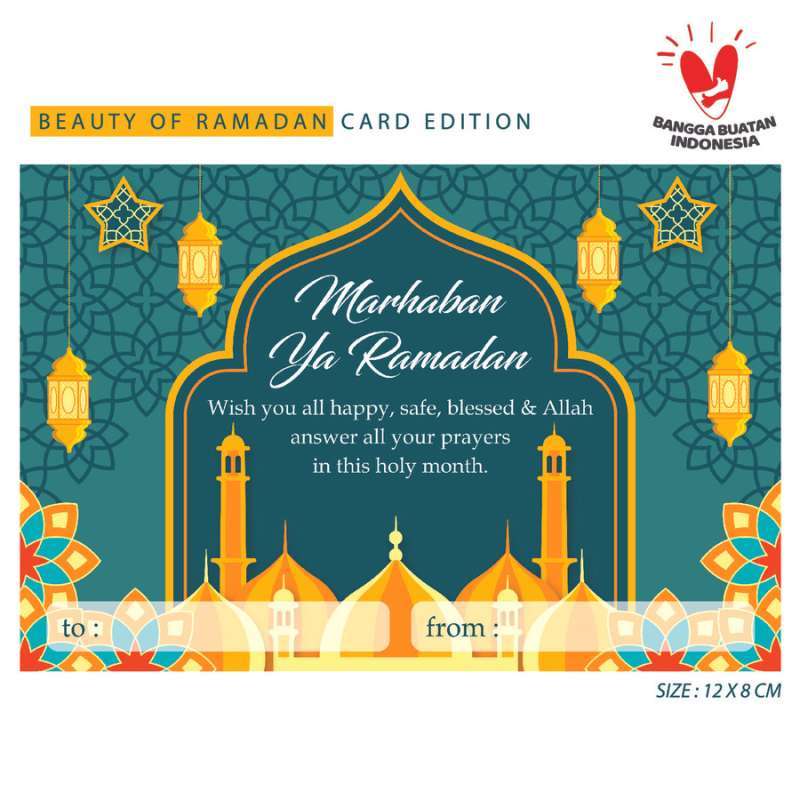 Jual Ramadan Card Greeting Wishes Selamat Hari Raya Idul Fitri Kartu ...