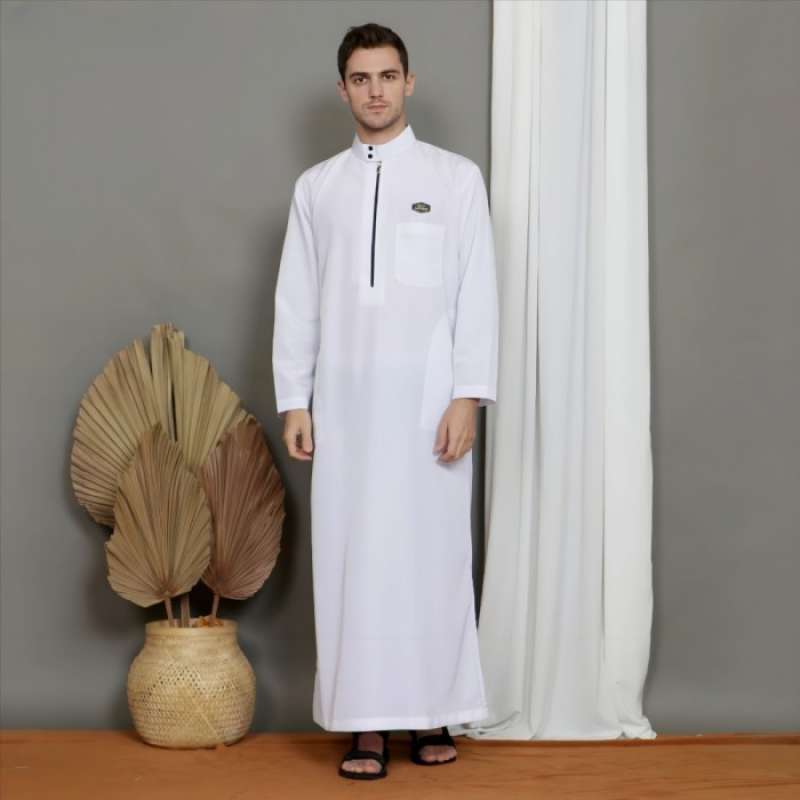 Promo Jubah Muslim Laki / Gamis Pria Elvano Original Bonus Peci ...